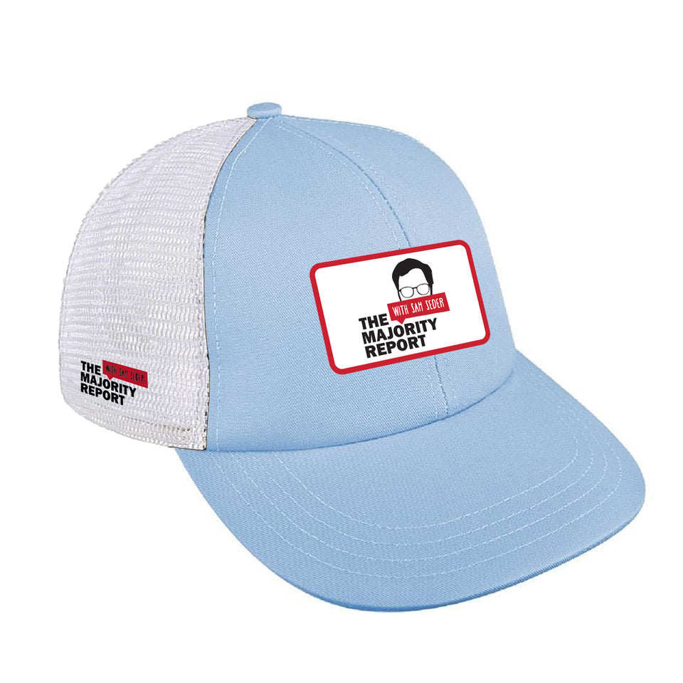 The Majority Report Patch Hat in Light Blue/White – The Majority Report ...